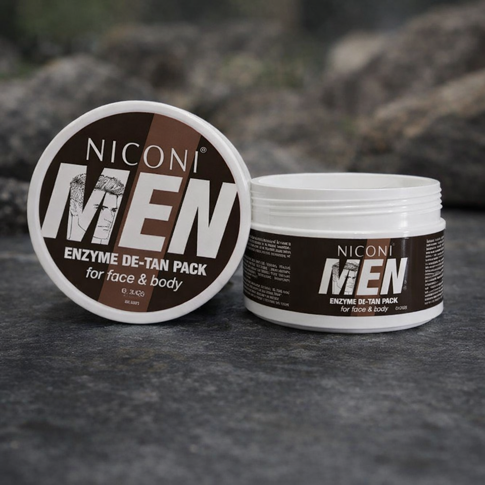 NICONI MEN Enzyme De-Tan Pack for Face & Body – Deep Cleansing & Skin ...